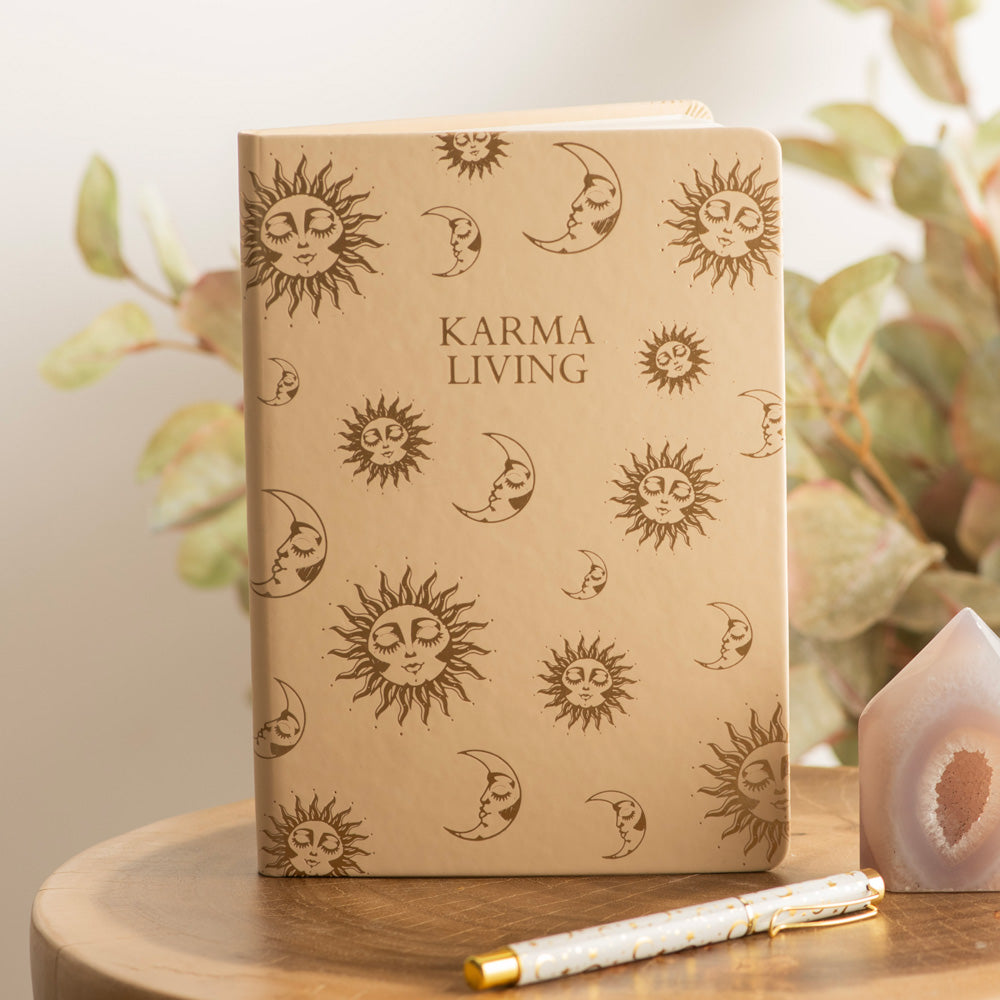 Faux Leather Journal Sun & Moon – Karma Living