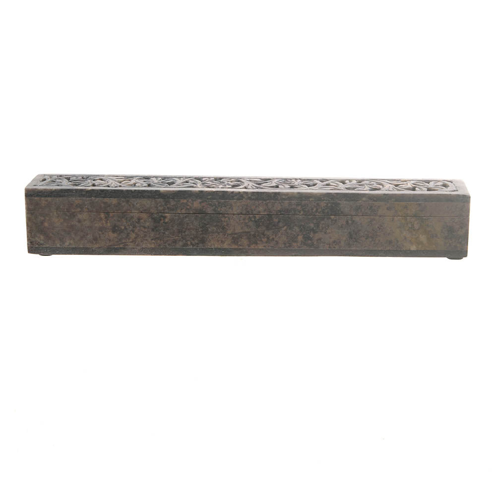 Soapstone Incense Box Holder Brown Mauve – Karma Living