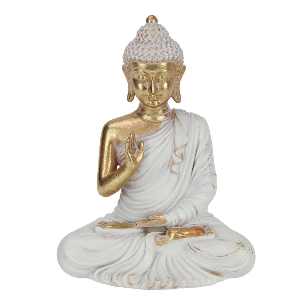 Buddha Statue Rulai Gold/Grey 20cm – Karma Living