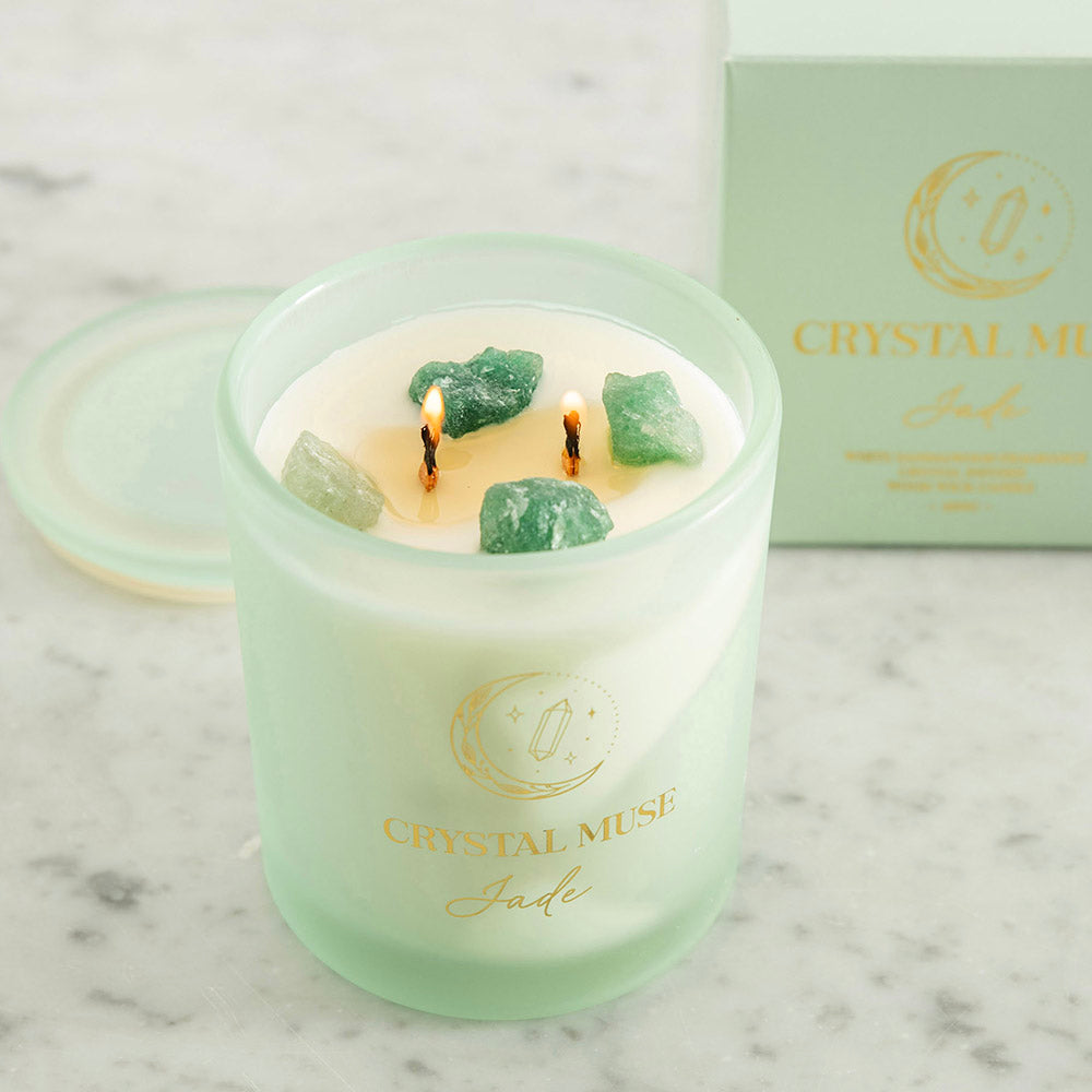 Crystal Muse Jade Candle – Karma Living
