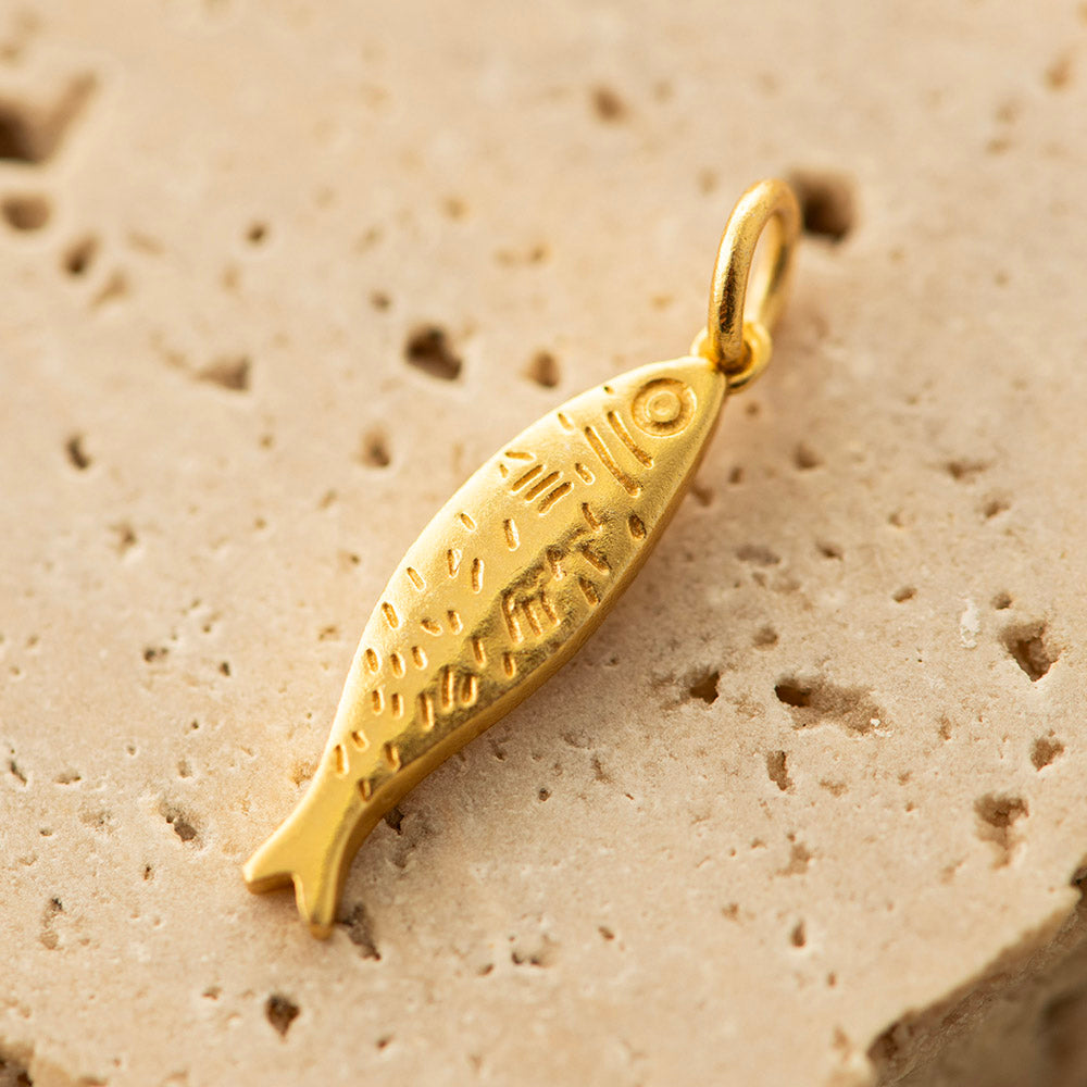 Fish Charm Silver Gold Plated – Karma Living